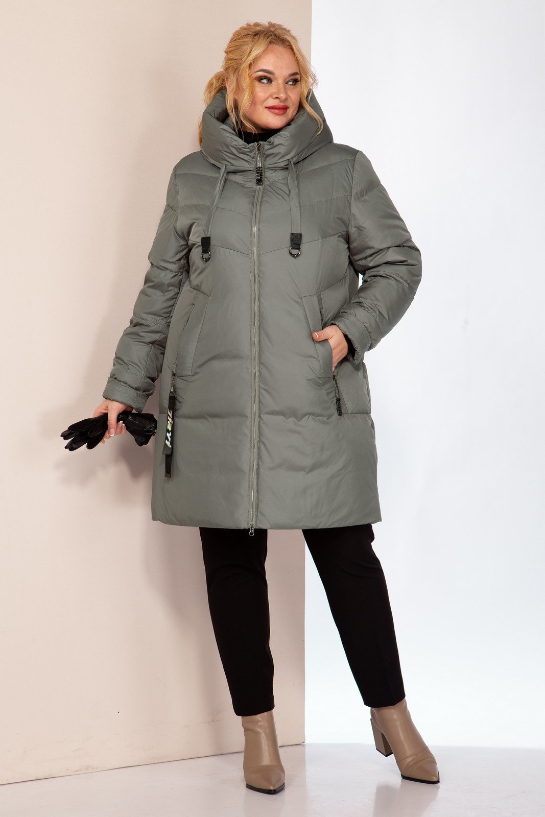 Куртка 2094 олива Shetti купить в интернет магазине Велесмода